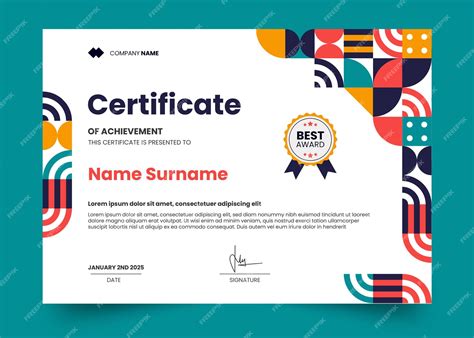 Premium Psd Vintage And Mosaic Certificate Design Template