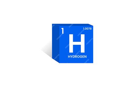 Tabela Periódica Do Elemento Hidrogênio Vetor Premium