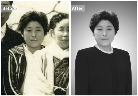 古い写真の修復復元 長野県中野市 丸山写真館証明写真 結婚写真 生前遺影などスタジオ撮影から出張撮影まで