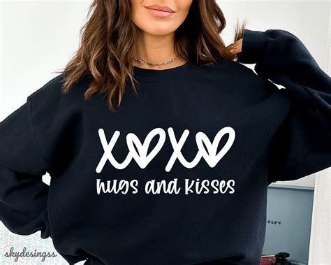 Hugs And Kisses Svg Png Xoxo Svg Valentines Svg Heart Svg Love Svg