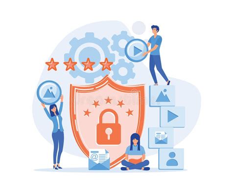 Data Protection Concept Scan Fingerprint Identification System Stock
