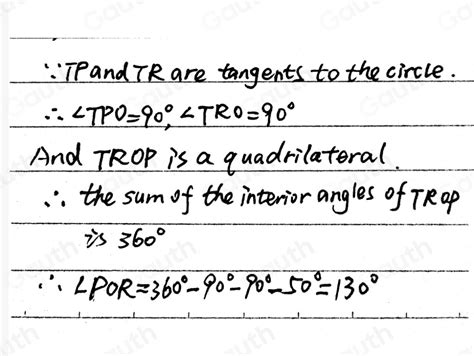 Solved In The Diagram P Q And R Are Points On The Circumference Of