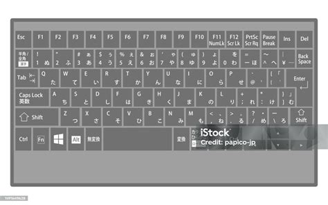 Illustration Of A Jis Layout Computer Keyboard Stock Illustration