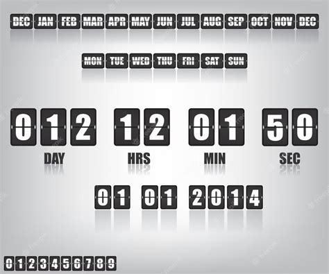 Premium Vector Countdown Timer And Date