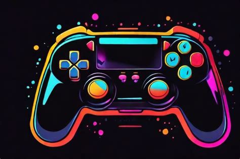 Colorful Game Controller Premium Ai Generated Image