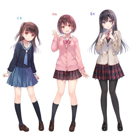 sorai mahiru sorai yuuka and sorai kanami original drawn by