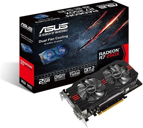 Asus Radeon R7 250X 2GB GDDR5 128 Bit HDMI 2xDVI DP R7250X 2GD5