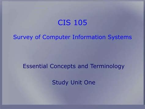 Ppt Cis Survey Of Computer Information Systems Powerpoint
