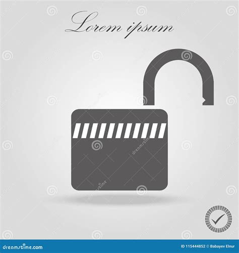 Lock Icon In Trendy Flat Style Isolated On Grey Background Security Symbol For Your Web Site