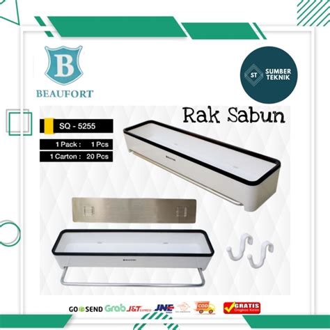Jual BEAUFORT Rak Tempat Sabun Sudut Gantungan Handuk Tebal Shopee