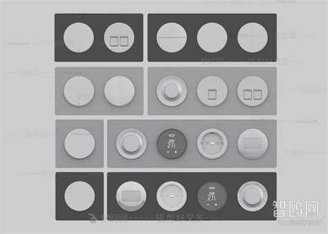 Modern Switch Socket Panel 3d Model Download Model Id 504574069 1miba