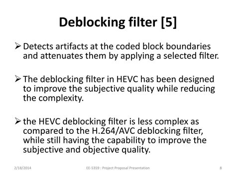Ppt Reducingeliminating Visual Artifacts In Hevc By Deblocking