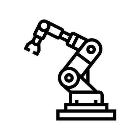 Robotic Arm Ai Integration Line Icon Illustration 58403491 Vector Art