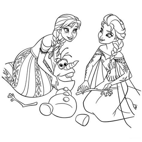 Disegni Di Olaf Da Colorare Stampa Pupazzo Di Neve Di Frozen