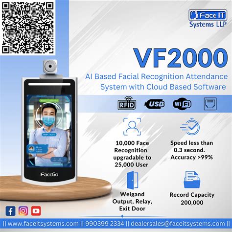 Vf100x Face And Fingerprint Recognition Biometric Attendance System Faceitsystems Medium