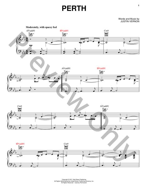 Perth P V G Sheet Music J W Pepper