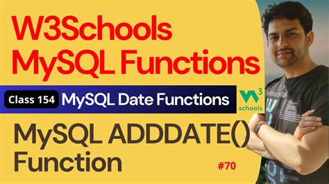 Mysql Functions Mysql Date Functions Mysql Adddate Function 70 154 W3schools Sql