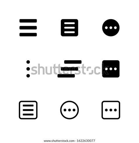 Ui Menu Icon Set Flat Style Stock Vector Royalty Free Shutterstock