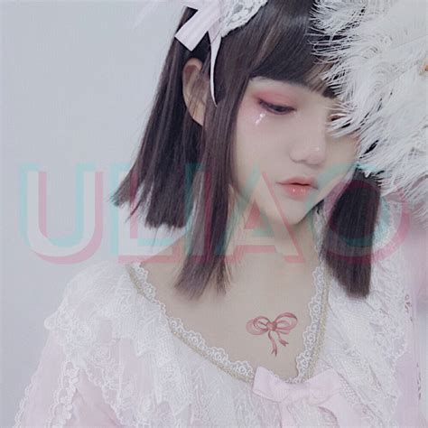 ULIAO迷你蝴蝶结萌系日式美少女纹身贴防水持久逼真洗不掉的贴纸 虎窝淘