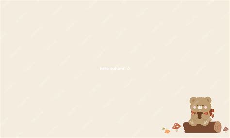 Premium Vector Cute Autumn Wallpaper Background Pastel Colour