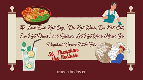 The Lord Did Not Say “do Not Work Do Not Eat Do Not Drink” But