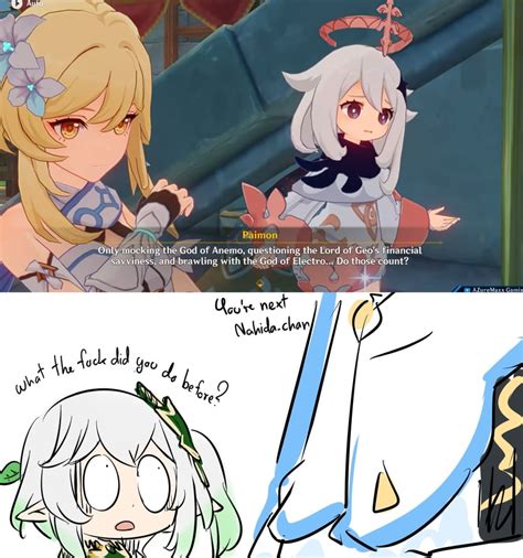 Lumine Paimon Anya And Nahida Genshin Impact Drawn By Sesield
