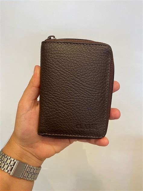 Carteira Classe Couro Café Spazio Boutique E Acessórios