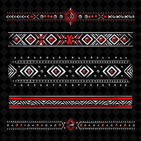 Premium Psd Leather Cords Borderlines Design With Metal Studs And