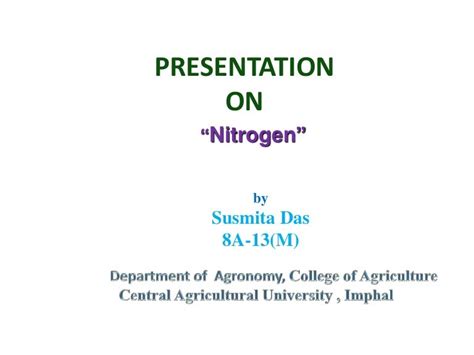 Nitrogen Presentation
