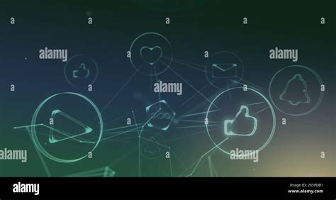 Image Of Floating Dots Padlock In Shield Icon In Circles Connected With Lines Digitally