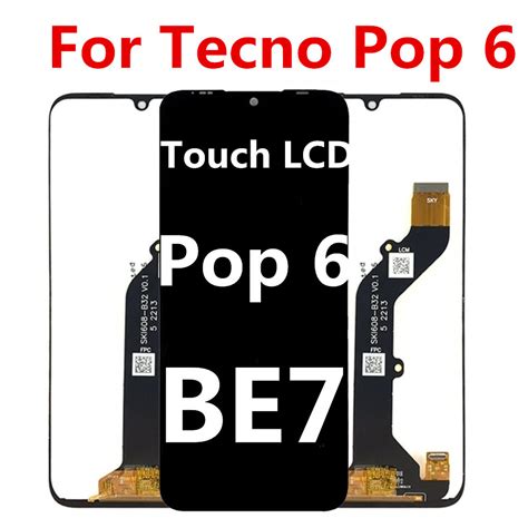 เหมาะสําหรับเสียง Tecno Tecno Be6 Be7 Be8 ประกอบหน้าจอจอแสดงผล Pop 6 Go