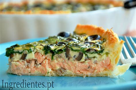 Receita Tarte De Salmão E Grelos Ingredientes