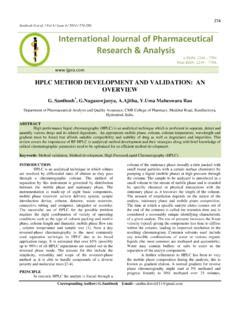 HPLC METHOD DEVELOPMENT AND VALIDATION AN Hplc Method Development And Validation An Pdf