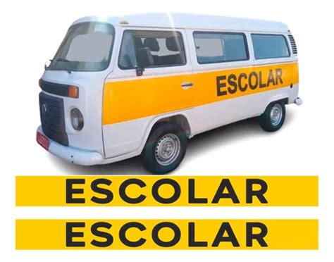 Kit Adesivos Faixa Escolar Para Van E Kombi Lateral Mts Parcelamento Sem Juros
