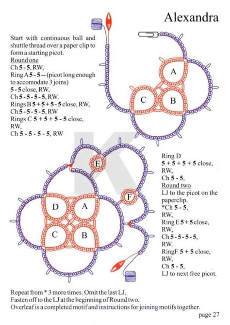 Фото 29 Tatting Basic Patterns By Rosemarie Peel Mula Shuttle Tatting