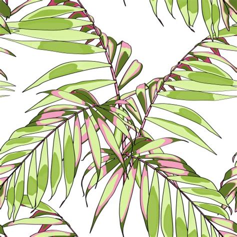 Seamless Pattern With Green Tea Leaves Royalty Free Vector