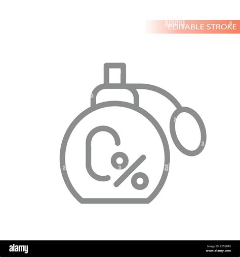 0 Alcohol Free In Perfume Line Vector Icon Zero Percent Outline Symbol Stock Vector Image