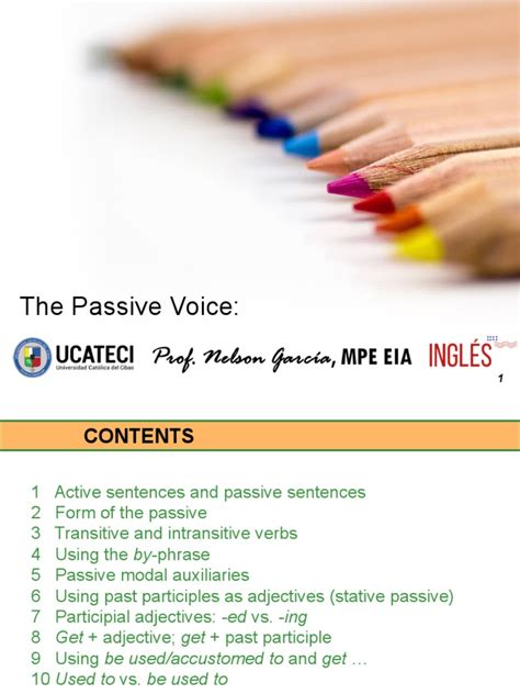 Unit No 5 The Passive Voice Pdf Verb Syntactic Relationships
