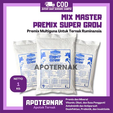 Jual MIX MASTER PREMIX SUPER GROW 1 KG Premix Pemacu Pertumbuhan Dan