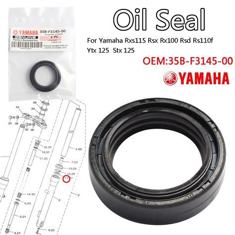 Kenada Racing Yamaha Front Fork Oil Seal For Rs110f Ytx 125 Stx 125