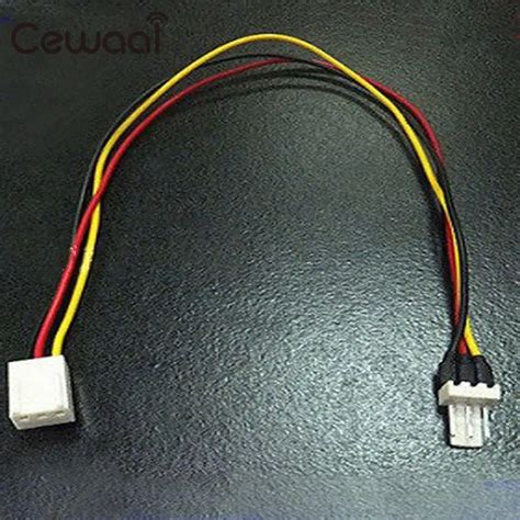 Cewaal 3 Pin CPU Case Fan Power Connector Cable Socket Parts Rubber Wire Core For Molex Cable