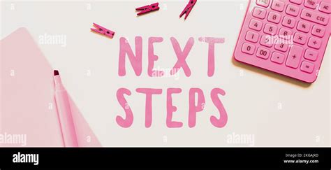 Conceptual Display Next Steps Business Concept Numper Of Process Going