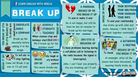 Break Up Phrasal Verbs Break Up Noelia Mana Flickr