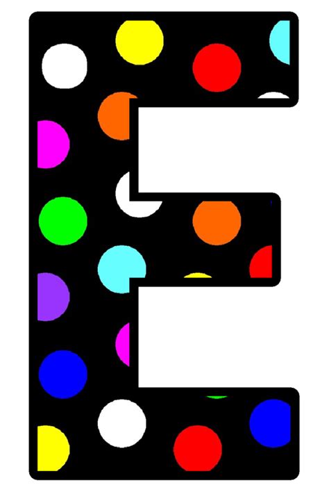 Polka Dot Letter E