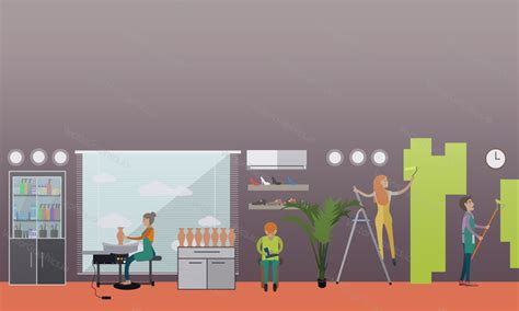 Arts And Crafts Professionals Vector Illustration In — Vectorgraphics Io