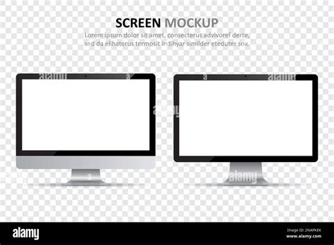 Set Of Two Different Computer Monitors With Blank Screen Mock Up Of Computer Monitors