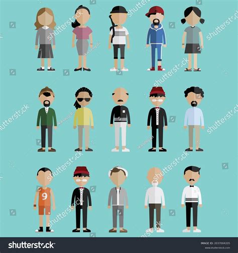 People Flat Design Vector Illustration Stock Vector Royalty Free