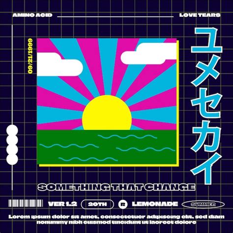 Premium Vector Synthwave Retrowave Sun Neon Nostalgic Retro Japanese