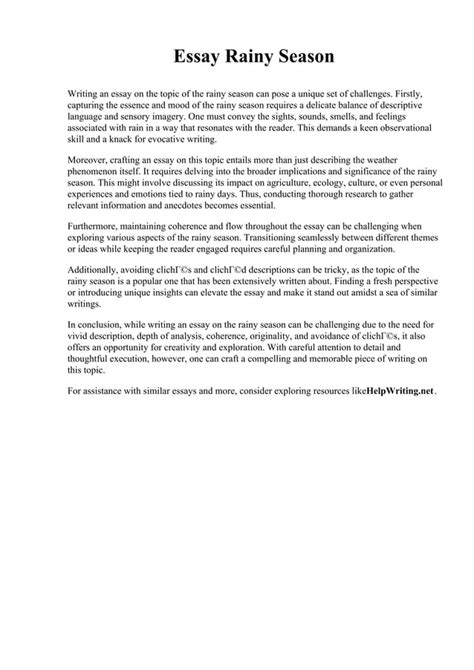 Essay Rainy Seasonpdf