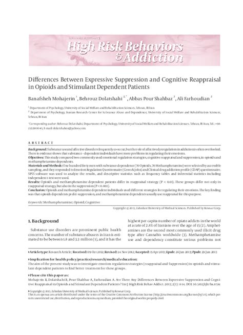 Pdf Are There Any Differences Between Expressive Suppression And